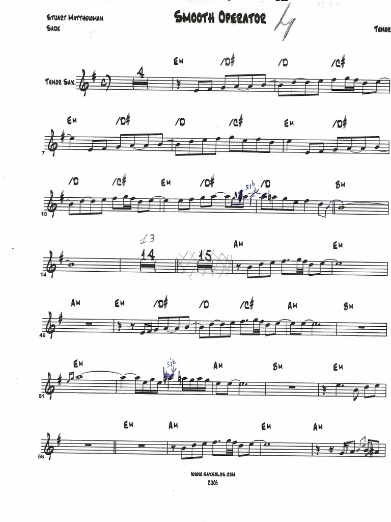Smooth Operator 1 Sax | PDF