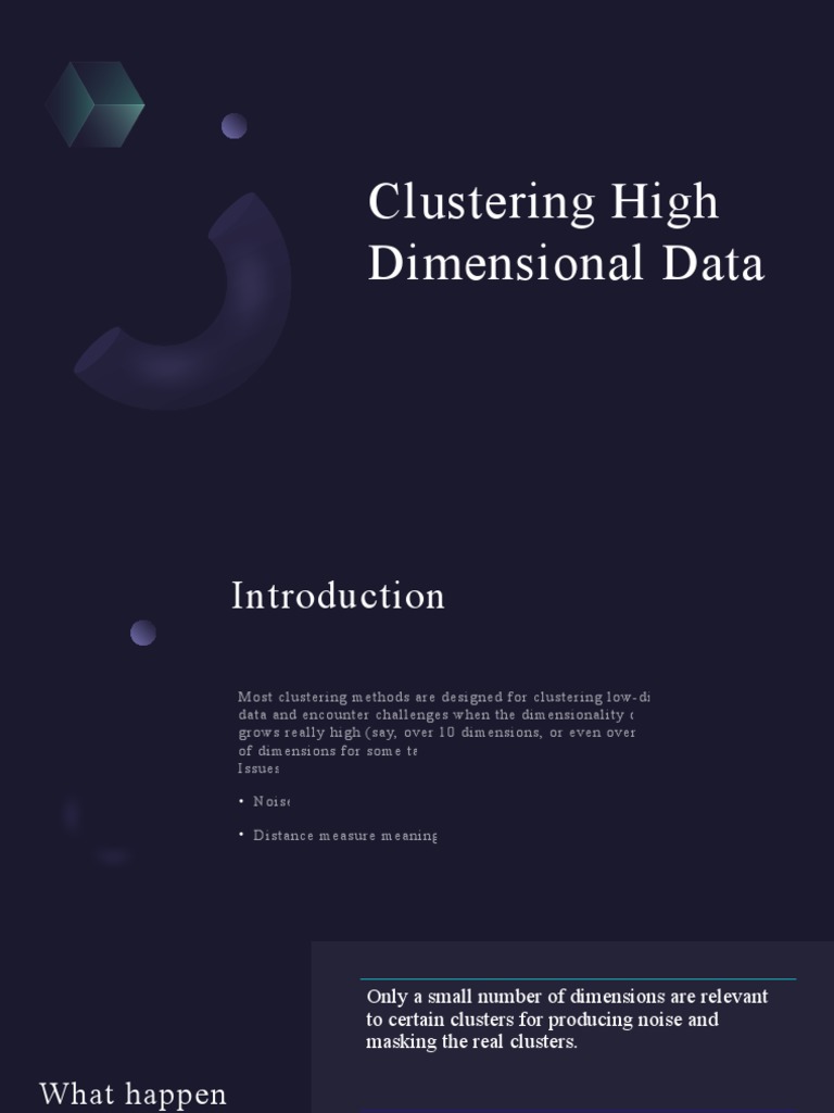 Clustering High Dimensional Data | PDF | Cluster Analysis | Cybernetics