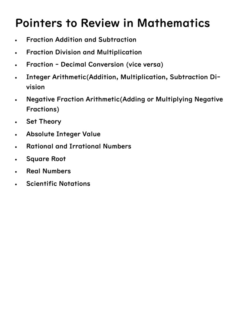 Pointers To Review (Math) | PDF