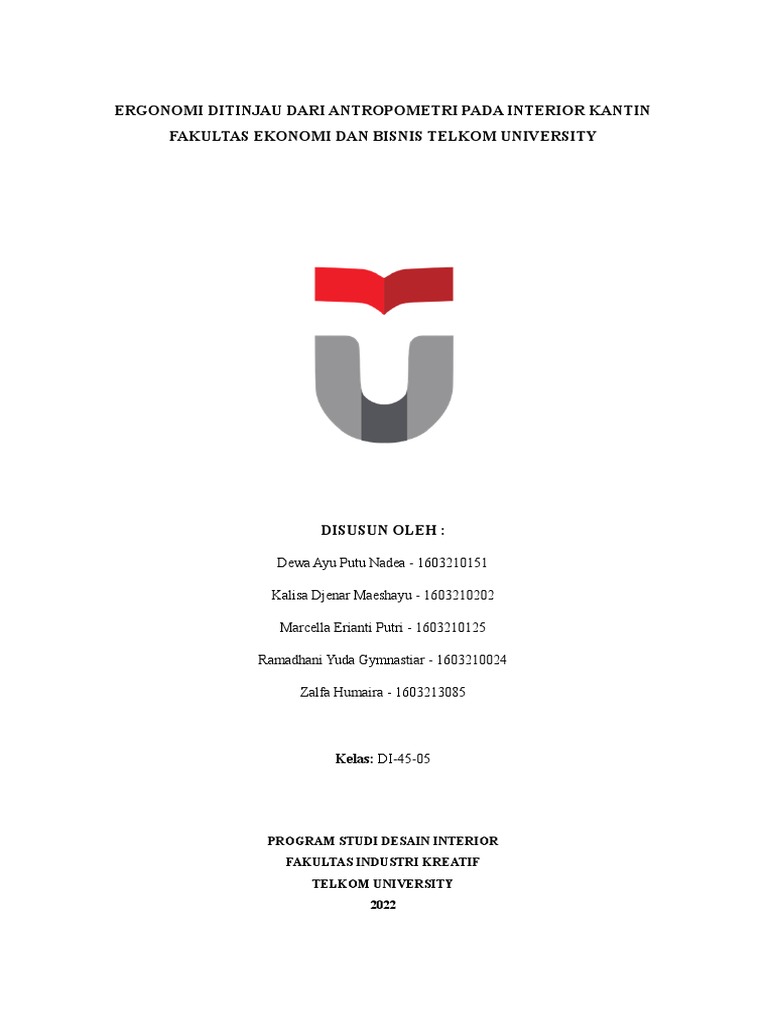 Ergonomi Ditinjau Dari Antropometri Pada Interior Kantin Fakultas Ekonomi Dan Bisnis Telkom ...
