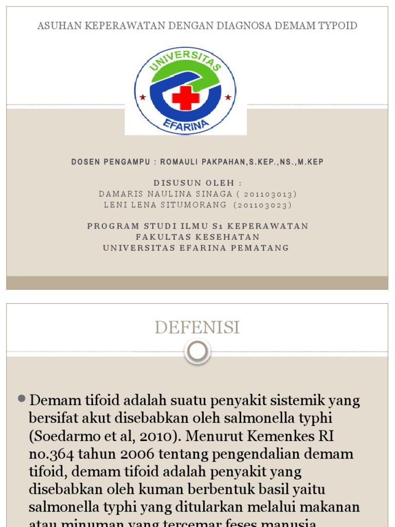Asuhan Keperawatan Demam Tifoid Anak | PDF | Sains & Matematika