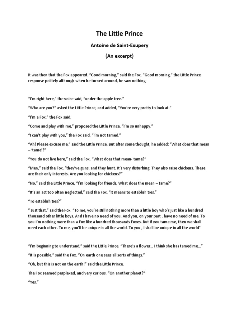 The Little Prince | PDF | The Little Prince
