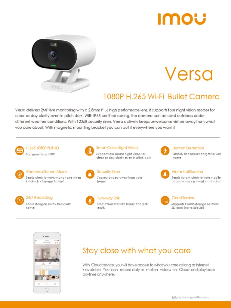 Datasheet Versa Imou | PDF | Camera | Smartphone
