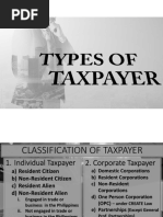 Types of Taxpayers in the Philippines | PDF | Dividend | Income Tax