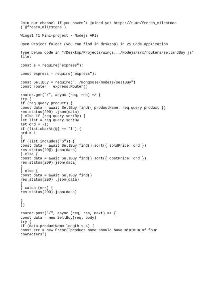 Wings1 T1 Nodejs APIs (62637) | PDF | Information Age | Computer Engineering