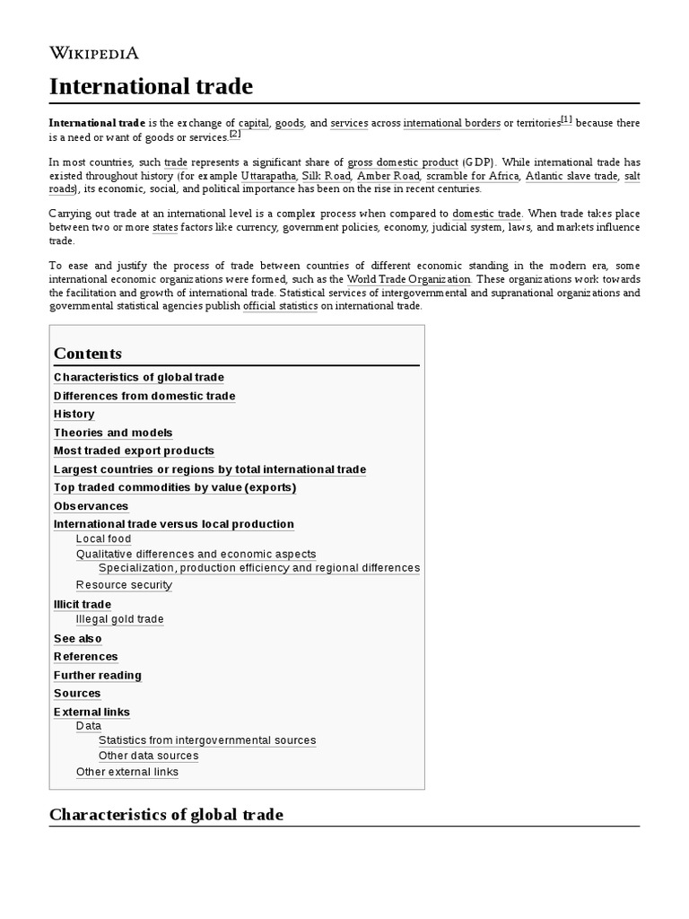 International Trade | PDF | International Trade | Business