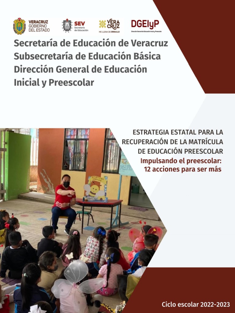 Recuperación de Matrícula Impulsando El Preescolar 12 Acciones | PDF | Educación de la primera ...