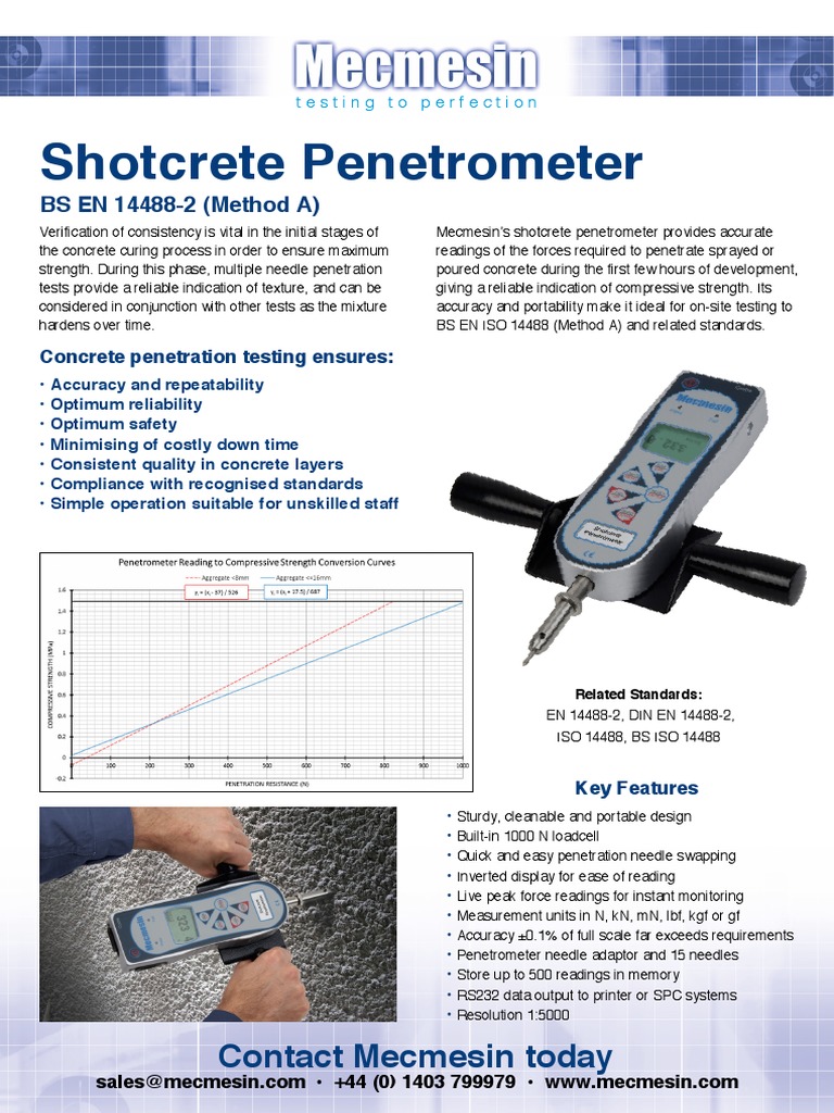 Shotcrete Penetrometer Testing Guide | PDF | Accuracy And Precision