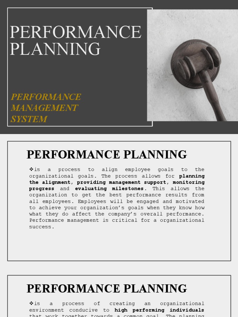 Performance Planning | PDF | Goal | Employment