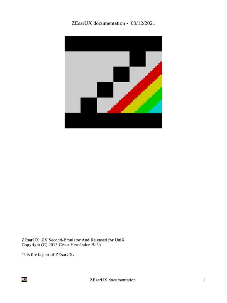 Zesarux | PDF | Window (Computing) | Menu (Computing)