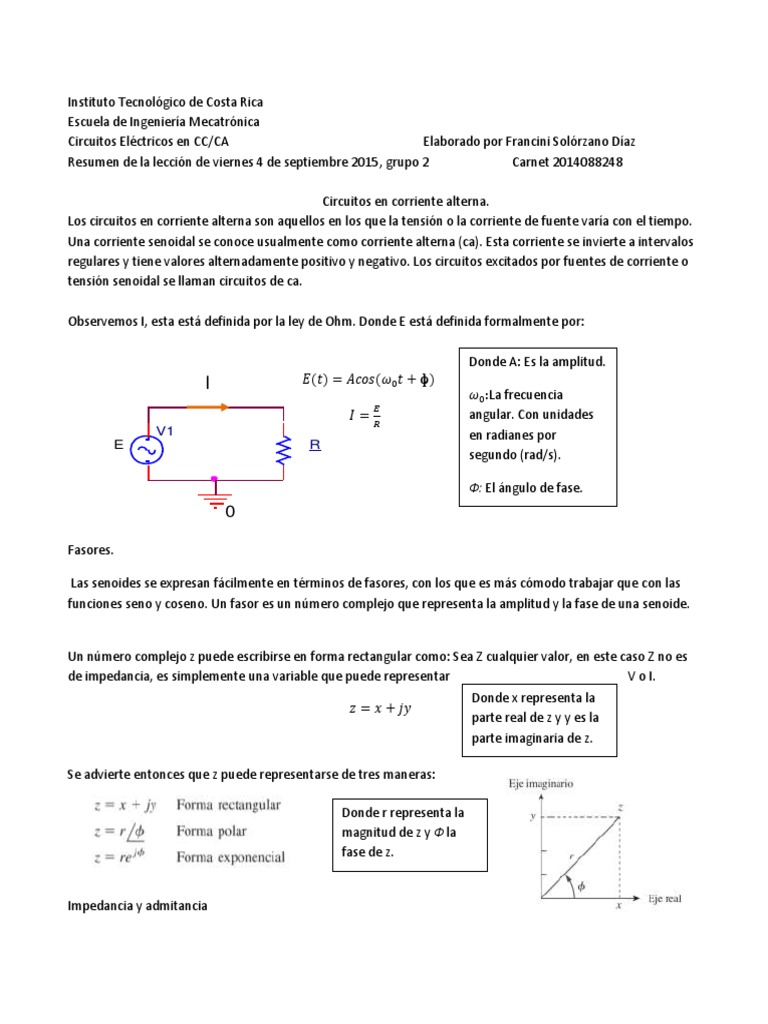Ф: El ángulo de fase | PDF | Impedancia eléctrica | Inductor