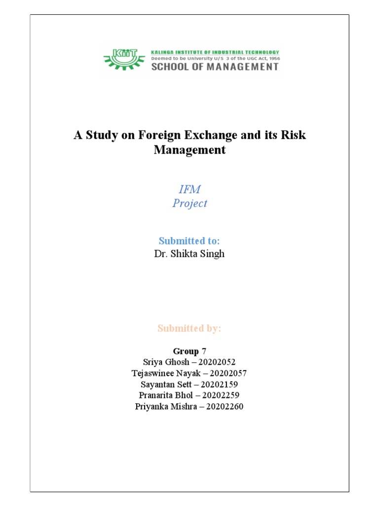 Analysis of Foreign Exchange Risk Management Strategies at HCL ...