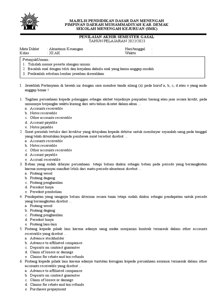 Akuntansi Keuangan Kelas XI | PDF | Bisnis | Pengelolaan Keuangan & Uang