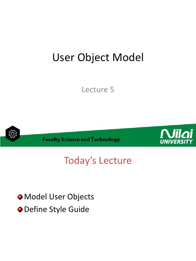 User Object Model Pdf Graphical User Interfaces Object Computer 3105