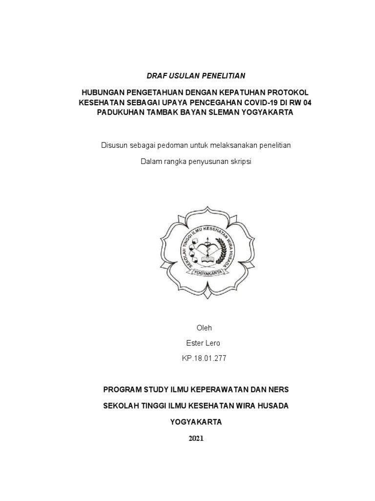 Draf Usulan Penelitian | PDF