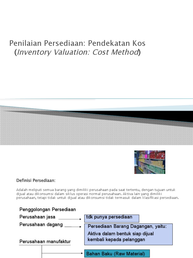 Penilaian Sediaan Pendekatan Kos | PDF