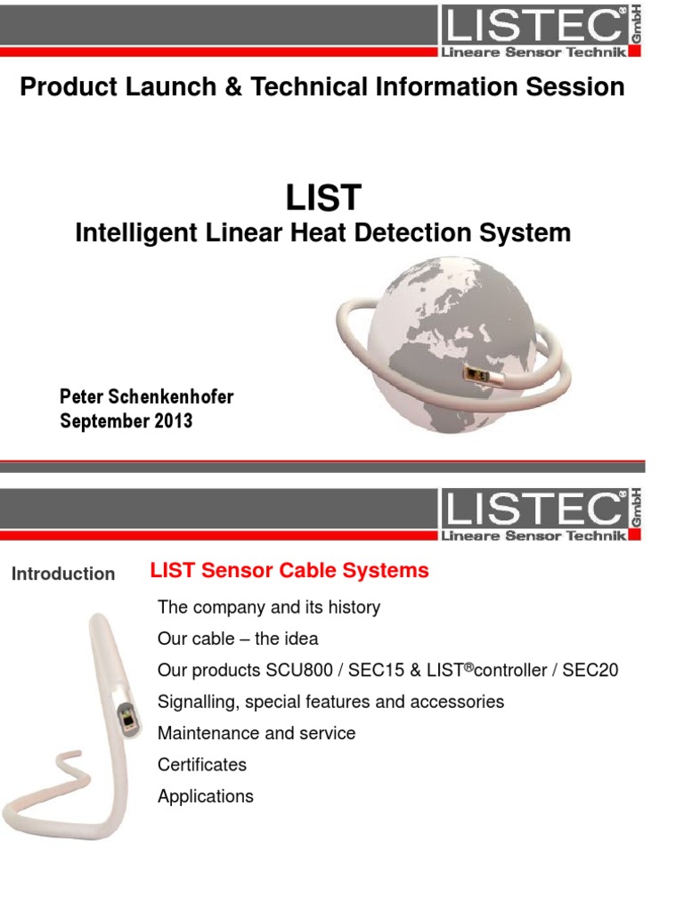 SCHRACK LISTEC - Linear Temperature Monitoring Cable - Presentation ...