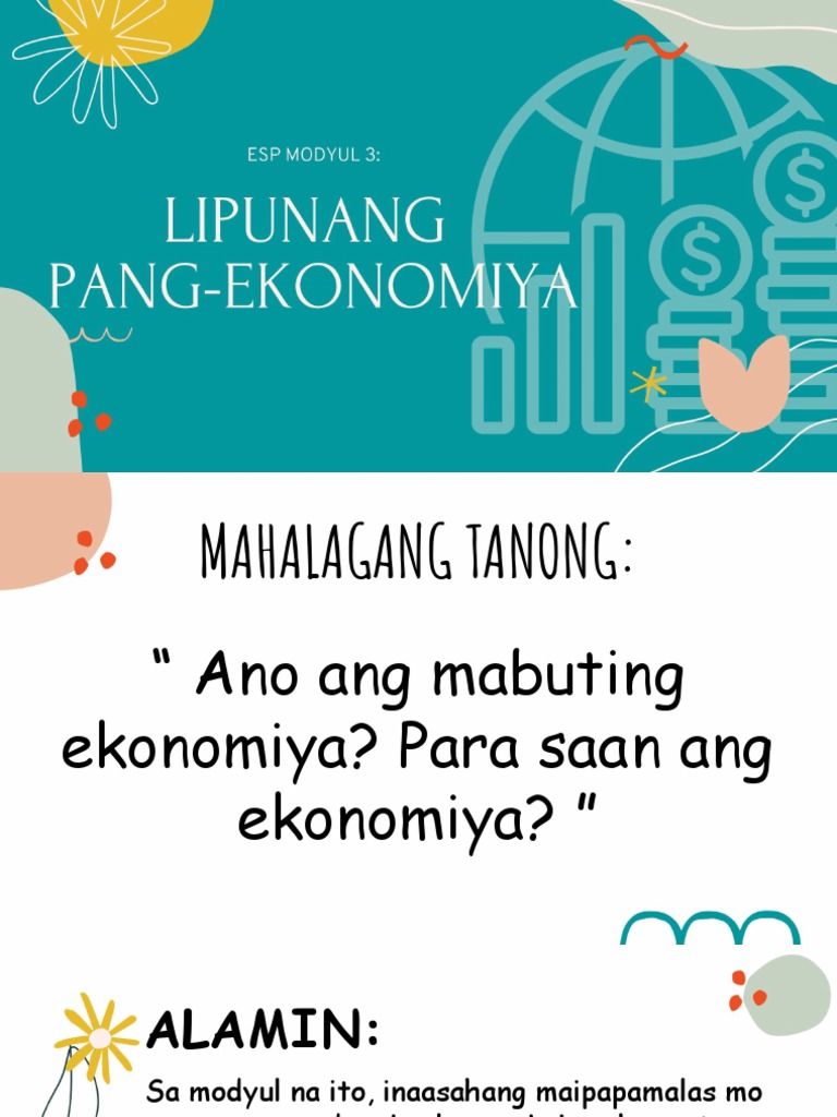 MODYUL 3 - Lipunang Pang Ekonomiya | PDF