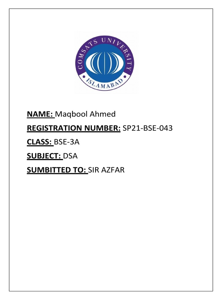 DSA Assignment | PDF | Computer Programming | Computer Data DSA Assignment | PDF | Computer Programming | Computer Data