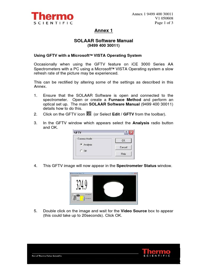 Annex 1 To Software Manual | PDF | Windows Vista | Computer Architecture