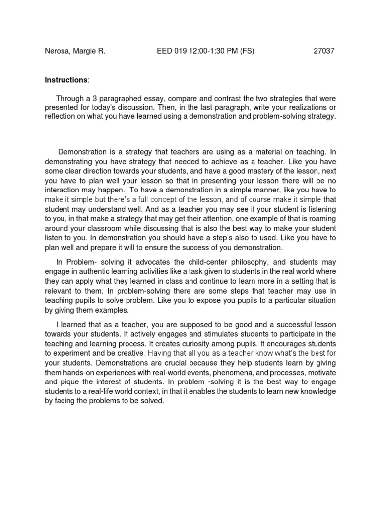 Eed 019-Asynchronous Task | PDF | Teaching Method | Teachers