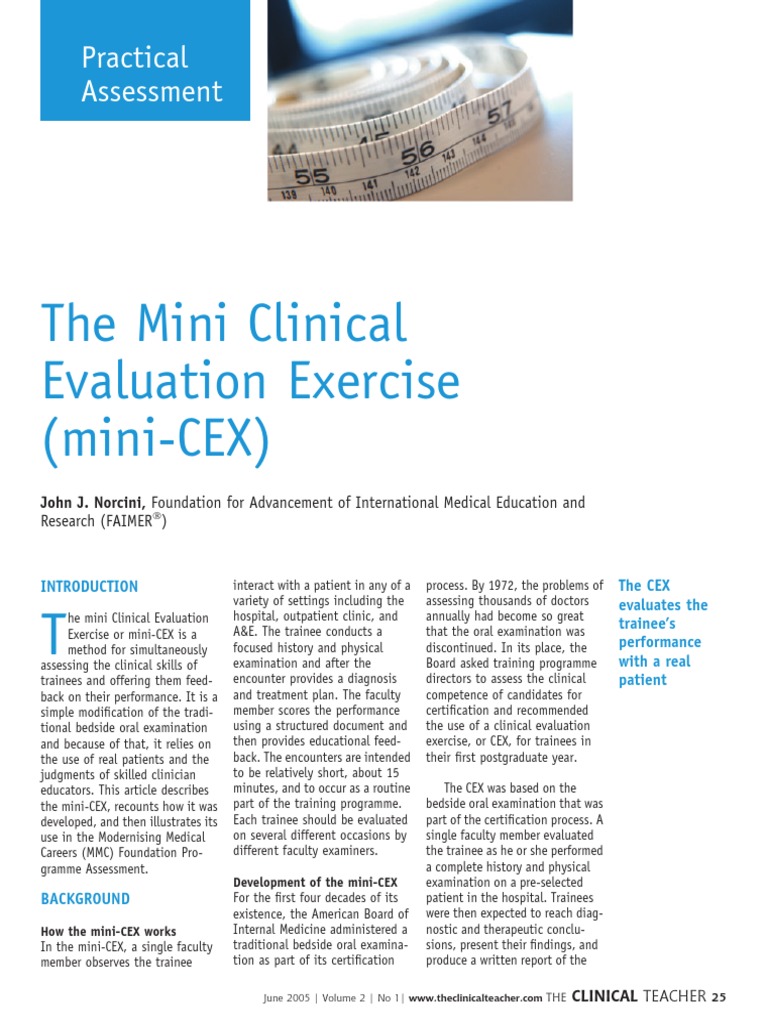The Mini Clinical Evaluation Exercise | PDF
