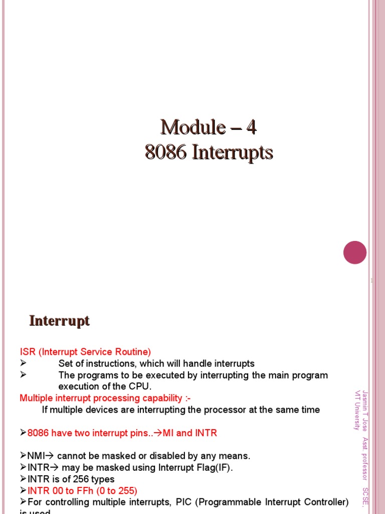 Module 3 Types Of Interrupts Pdf Computer Architecture 1947