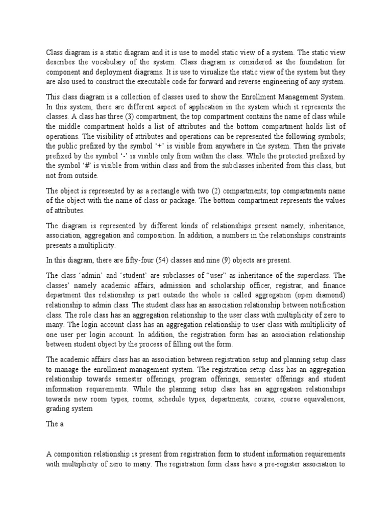 Class Diagram Pdf Class Computer Programming Inheritance Object Oriented Programming 5601