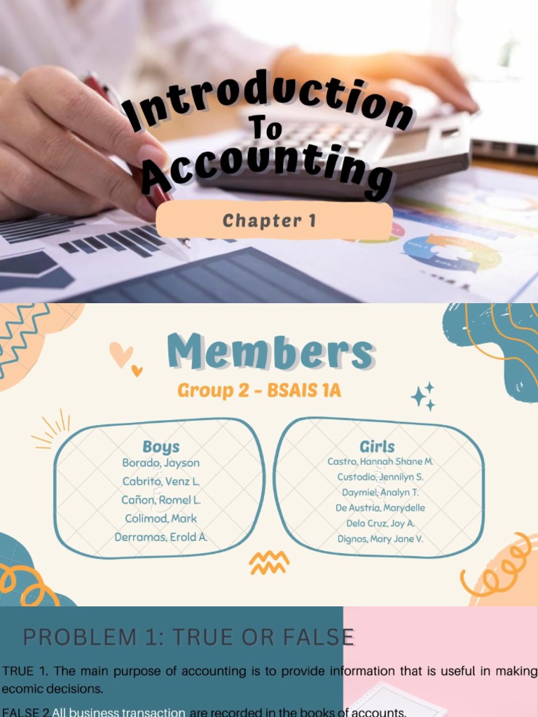 Introduction To Accounting - BSAIS 1A - Group 2 | PDF