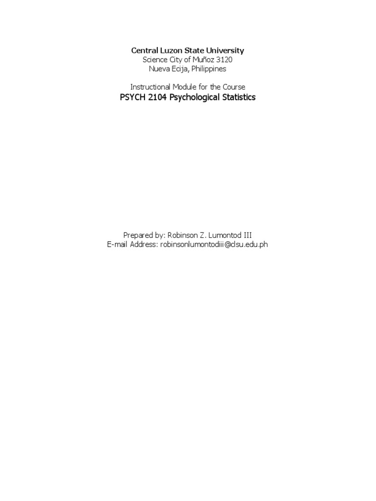 Module 2 Central Tendency and Variability | PDF | Variance | Standard ...