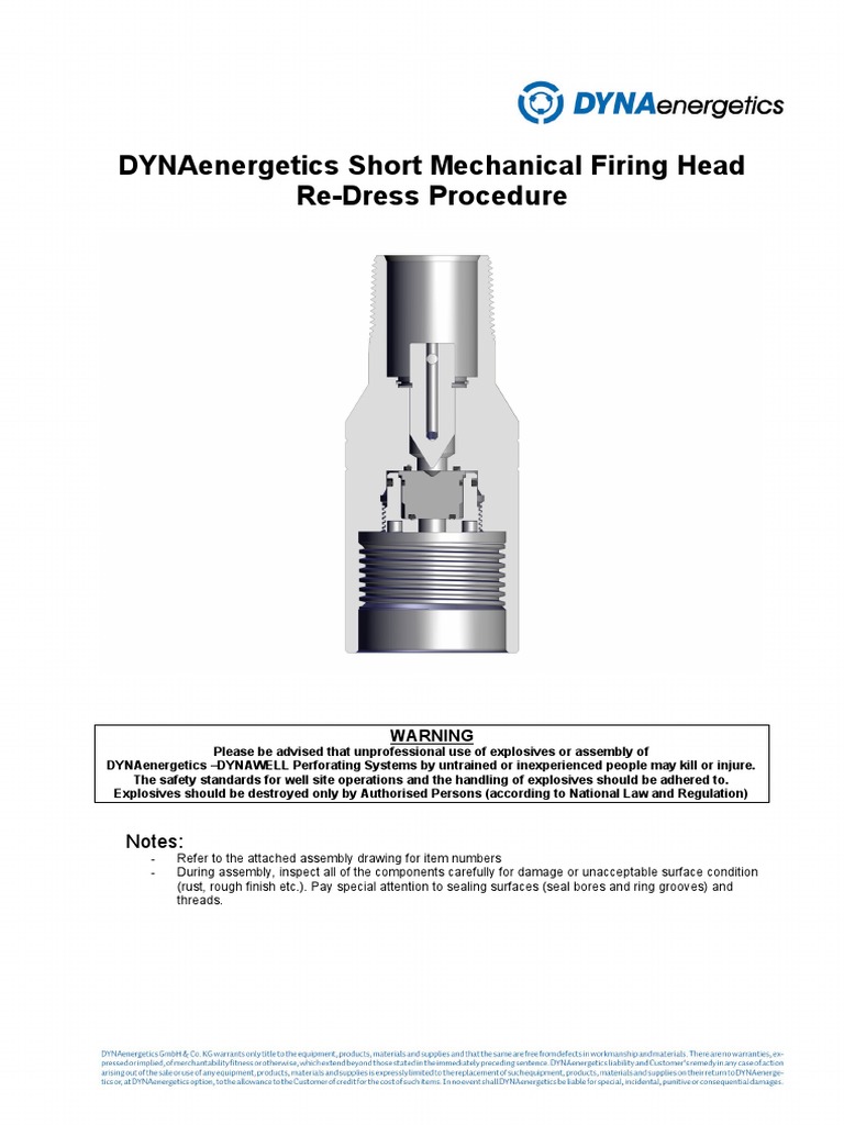 DYNAenergetics 1.90 Short Mechanical Firing Head Re-Dress Procedure ...