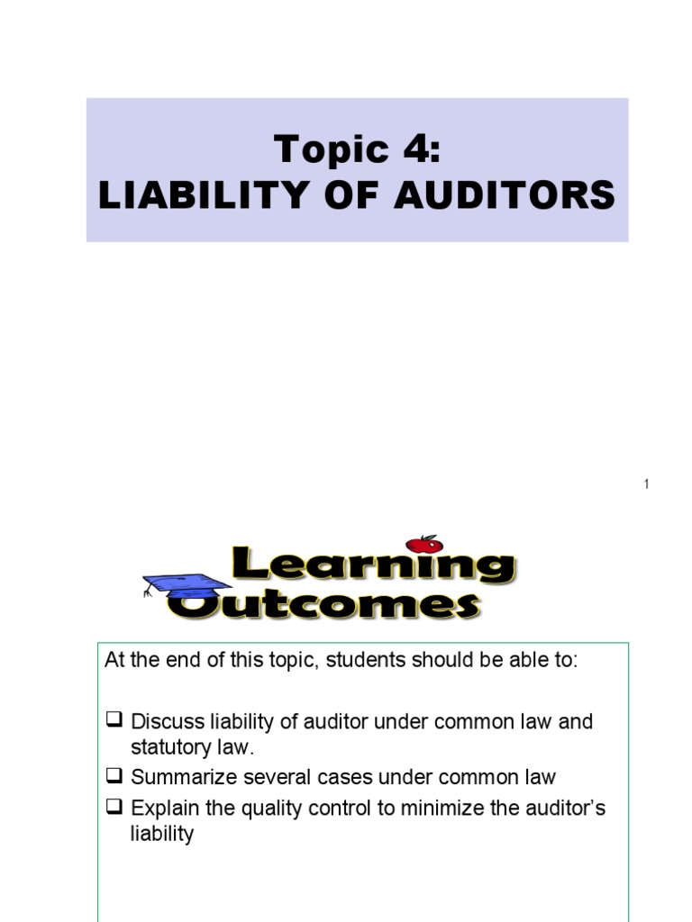 Auditor Liability for Negligence Explained | PDF | Legal Liability ...