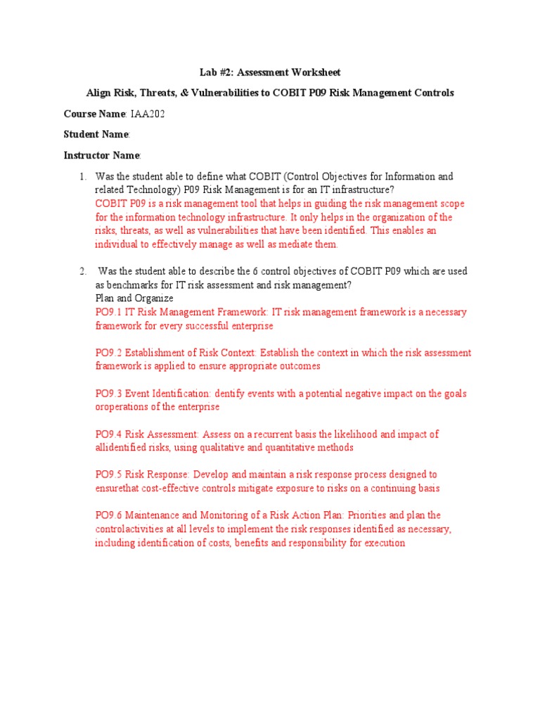 Lab2 IAA | PDF | Vulnerability (Computing) | Risk Management