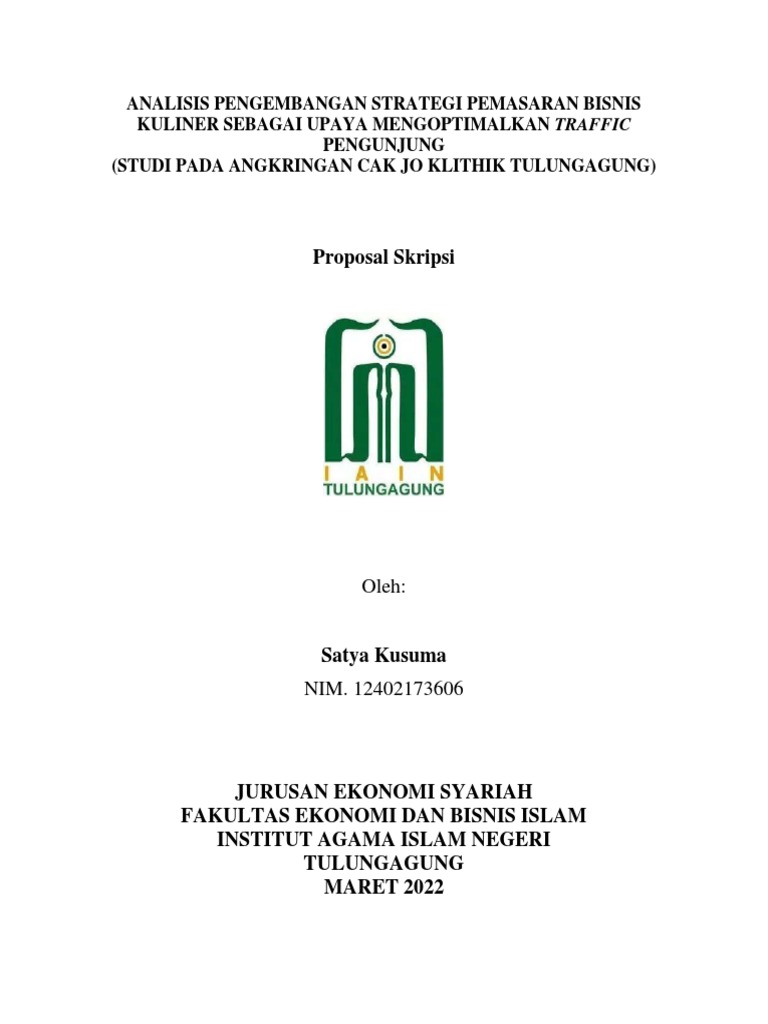 Satya Kusuma - 606 - ES - Proposal Sempro | PDF