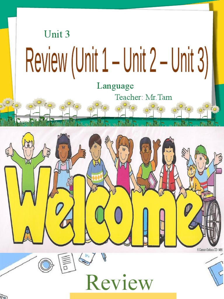 Review 1 Unit 1 Unit 2 Unit 3 Lesson 1 Language | PDF | Language Arts ...