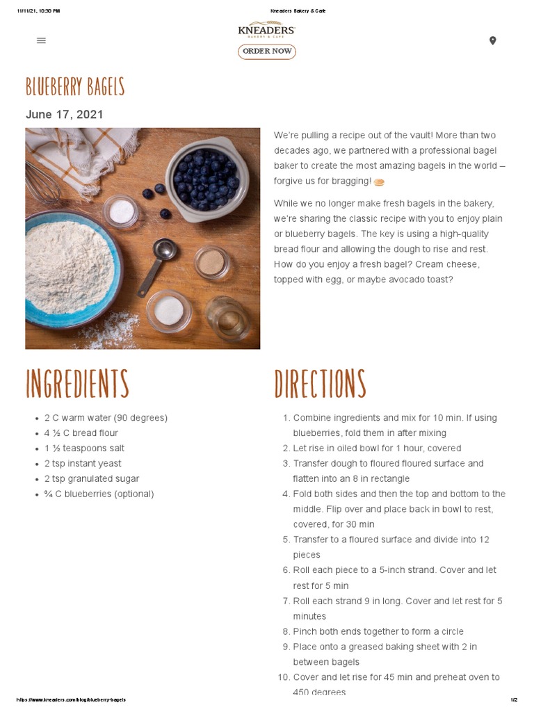 Blueberry Bagels | PDF | Breads | Cooking