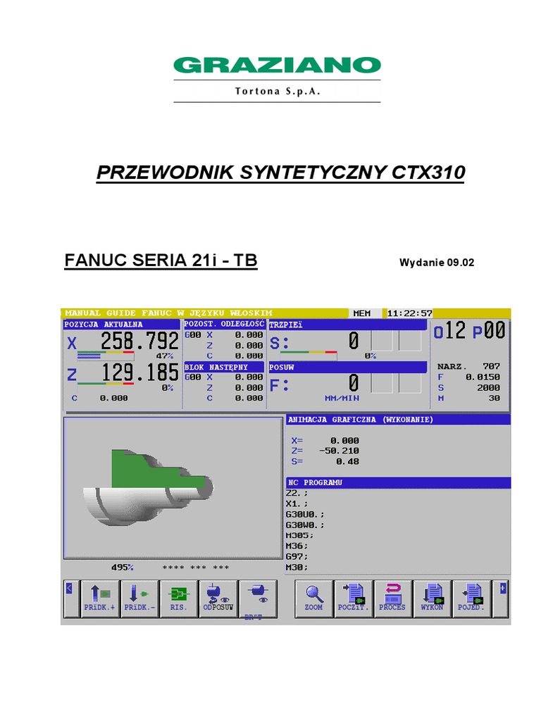 Instrukcja CTX 310 & Fanuc21i | PDF