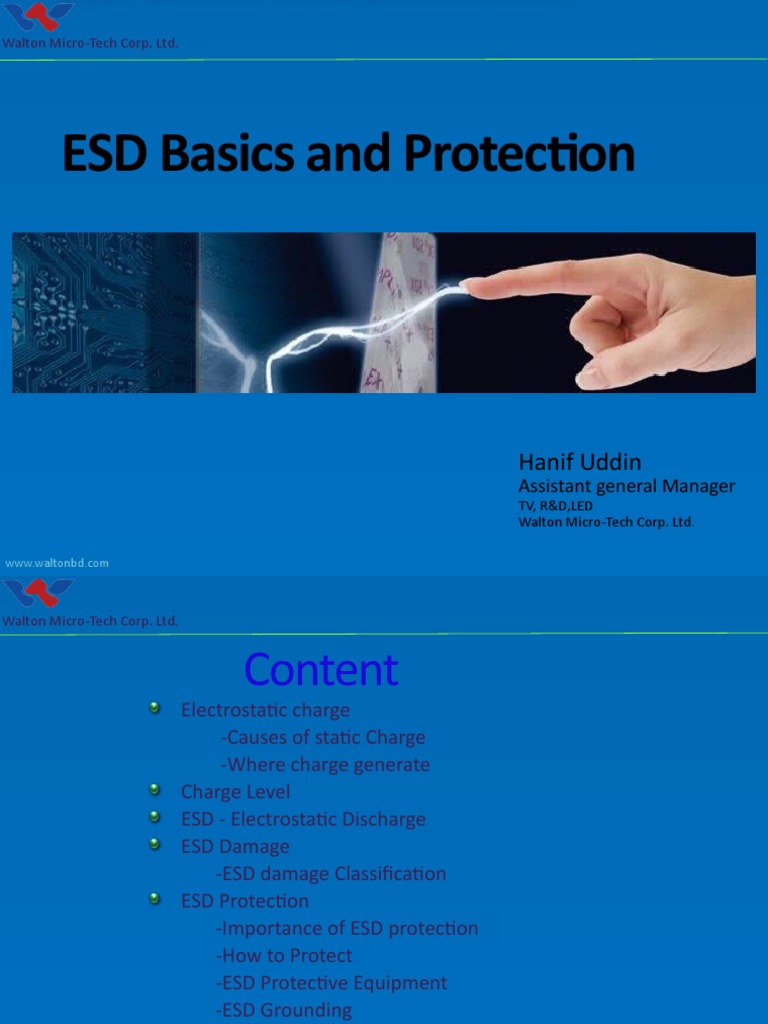 Esd Basics And Protection Pdf Electrostatic Discharge Electrostatics