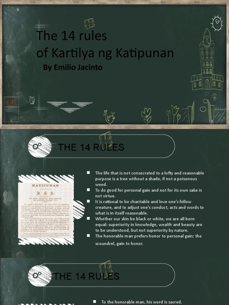 The 14 Rules Kartilya - NG - Katipunan | PDF