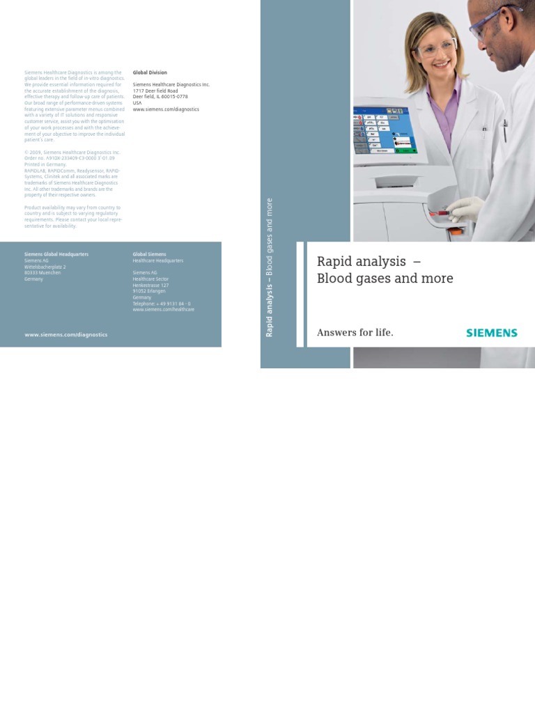 Blood Gas Analysis Siemens | PDF | Buffer Solution | Ph