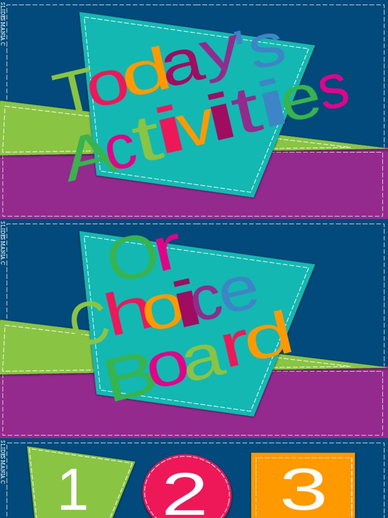 Daily Activities or Choice Board Template SlidesMania | PDF | Software ...