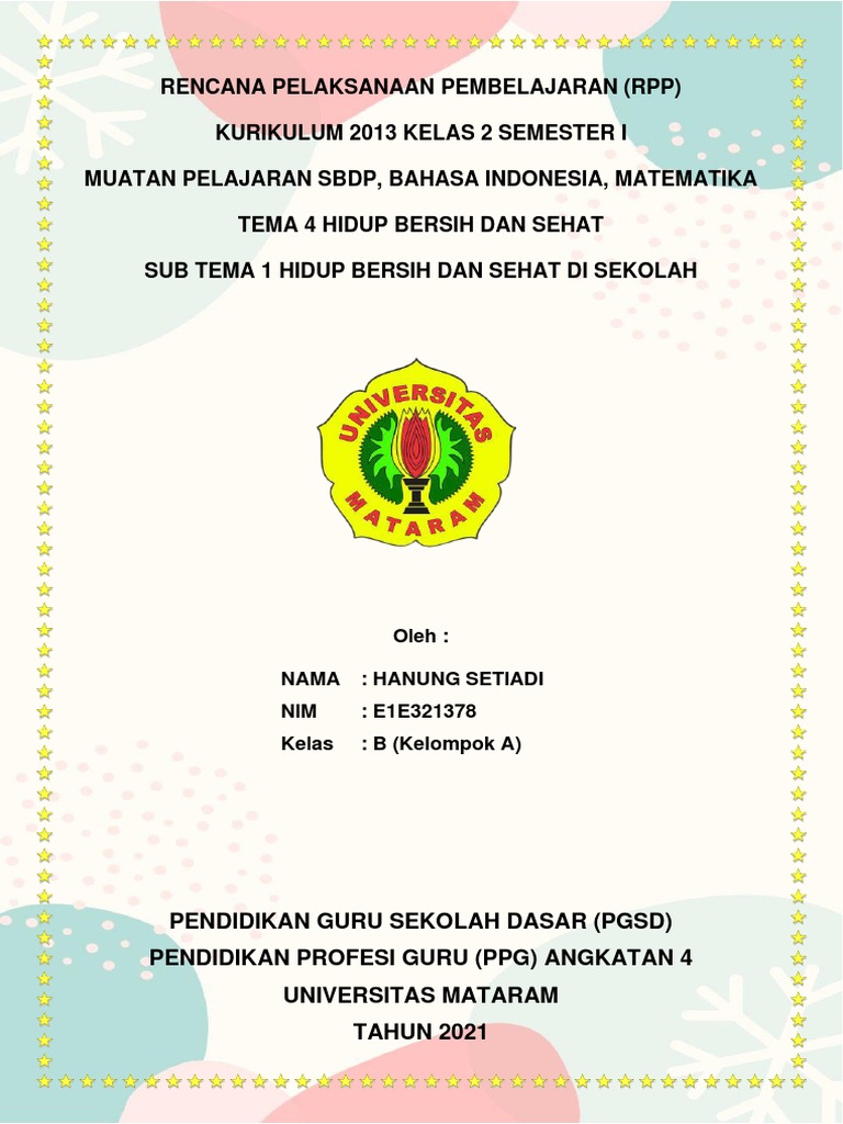 Contoh RPP Kelas Rendah | PDF