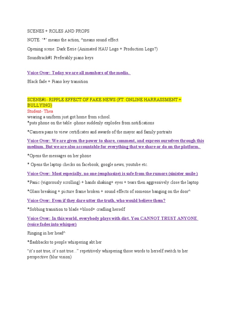 Scenes + Roles and Props | PDF | Communication