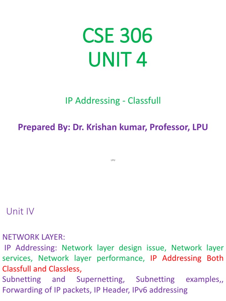 An In Depth Look At Ip Addressing A Comparison Of Classful And Classless Systems Pdf Ip
