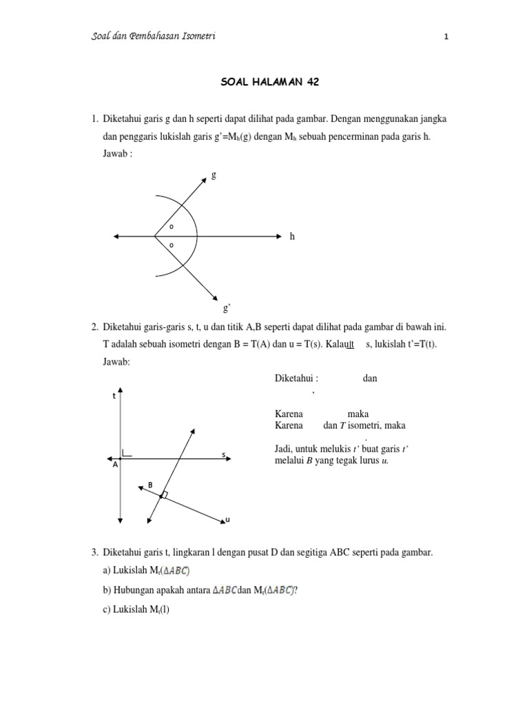 PDF Soal Dan Pembahasan Isometri - Compress | PDF