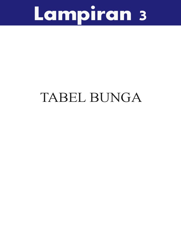 Lampiran 3 - Tabel Bunga | Download Free PDF | Business Law | Financial ...