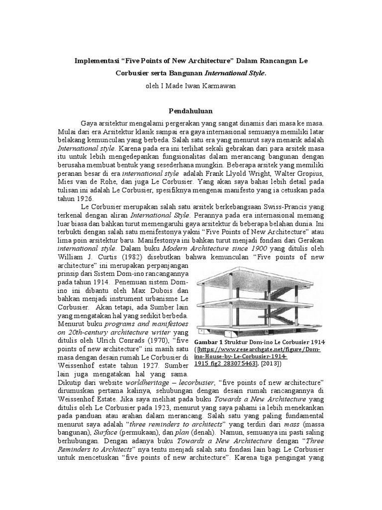 Implementasi Pilotis dalam Arsitektur | PDF