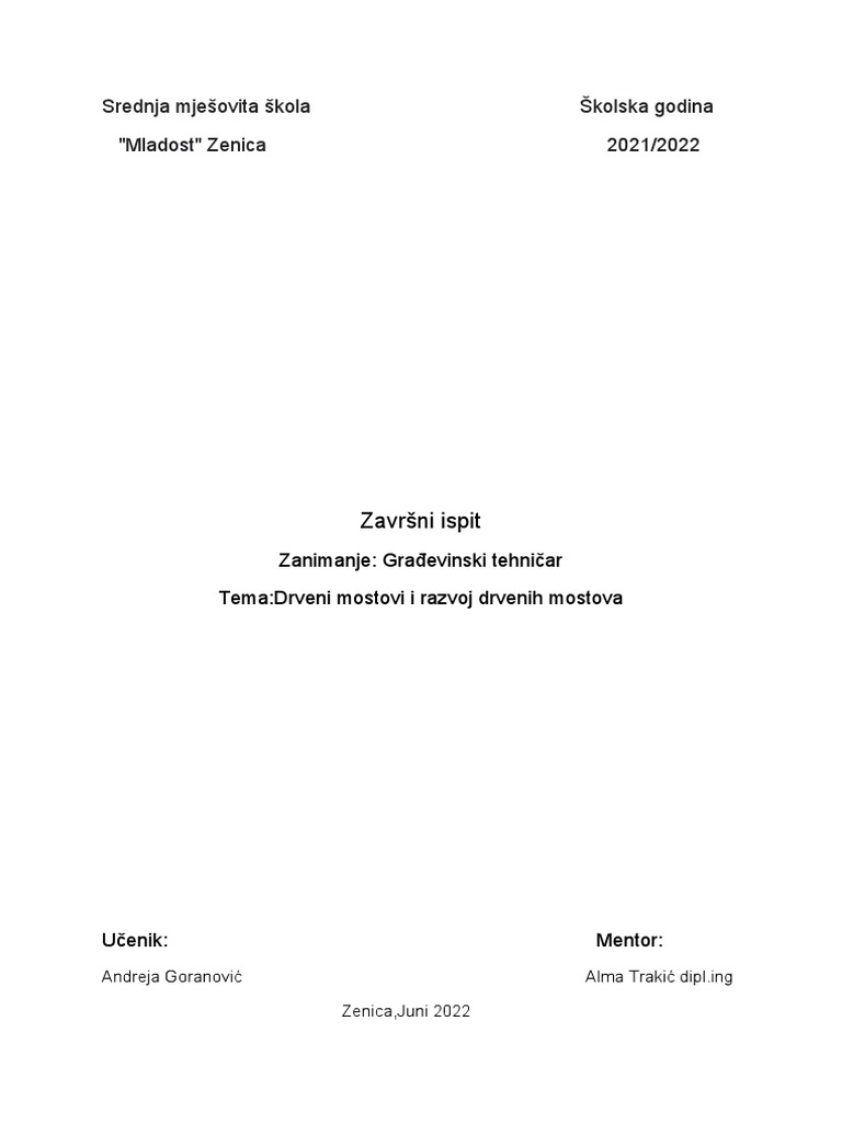 Drveni Mostovi | PDF