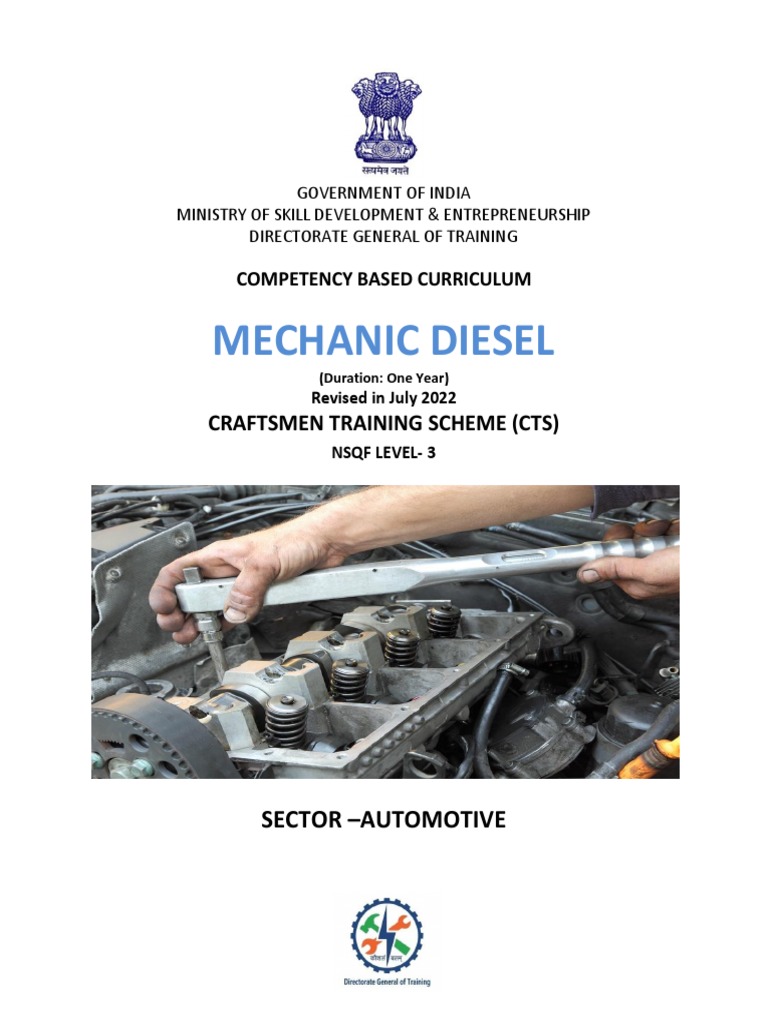 Mechanic Diesel CTS2.0 NSQF-3 | PDF | Engines | Educational Assessment