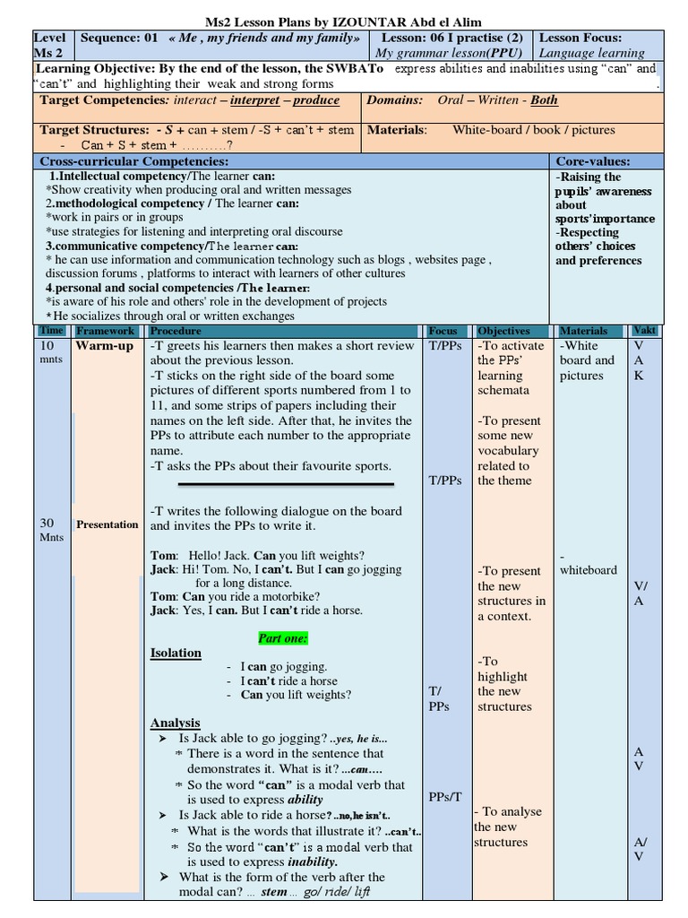 Ms2 Abilities and Inabilities Can and Can't With Flashcards by IZOUNTAR Abd El Alim | Download ...
